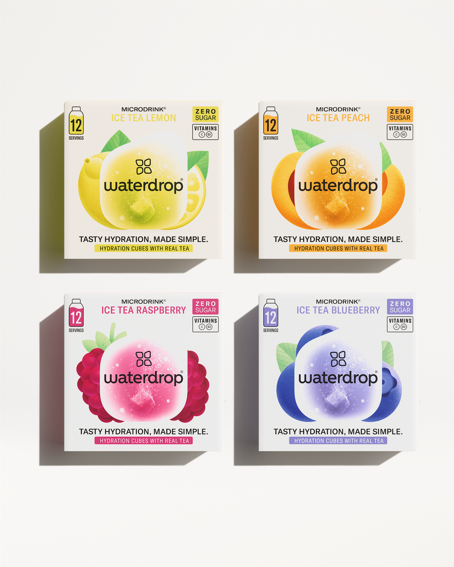 Alle smaken: Microdrinks, Microtea & Microenergy | waterdrop®